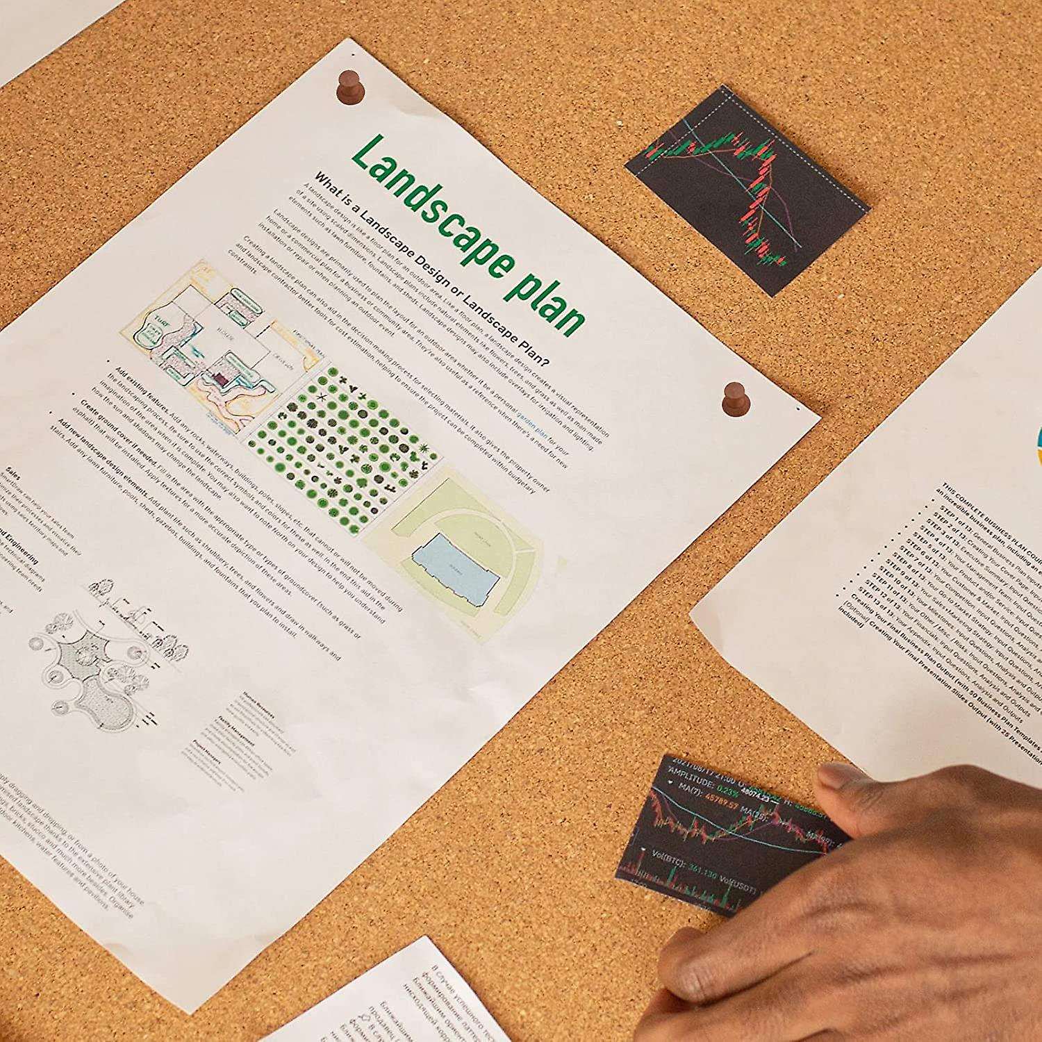 100pcs Wood Push Pins Map Tacks Marking Pins Wooden Map Thumb Tacks ...