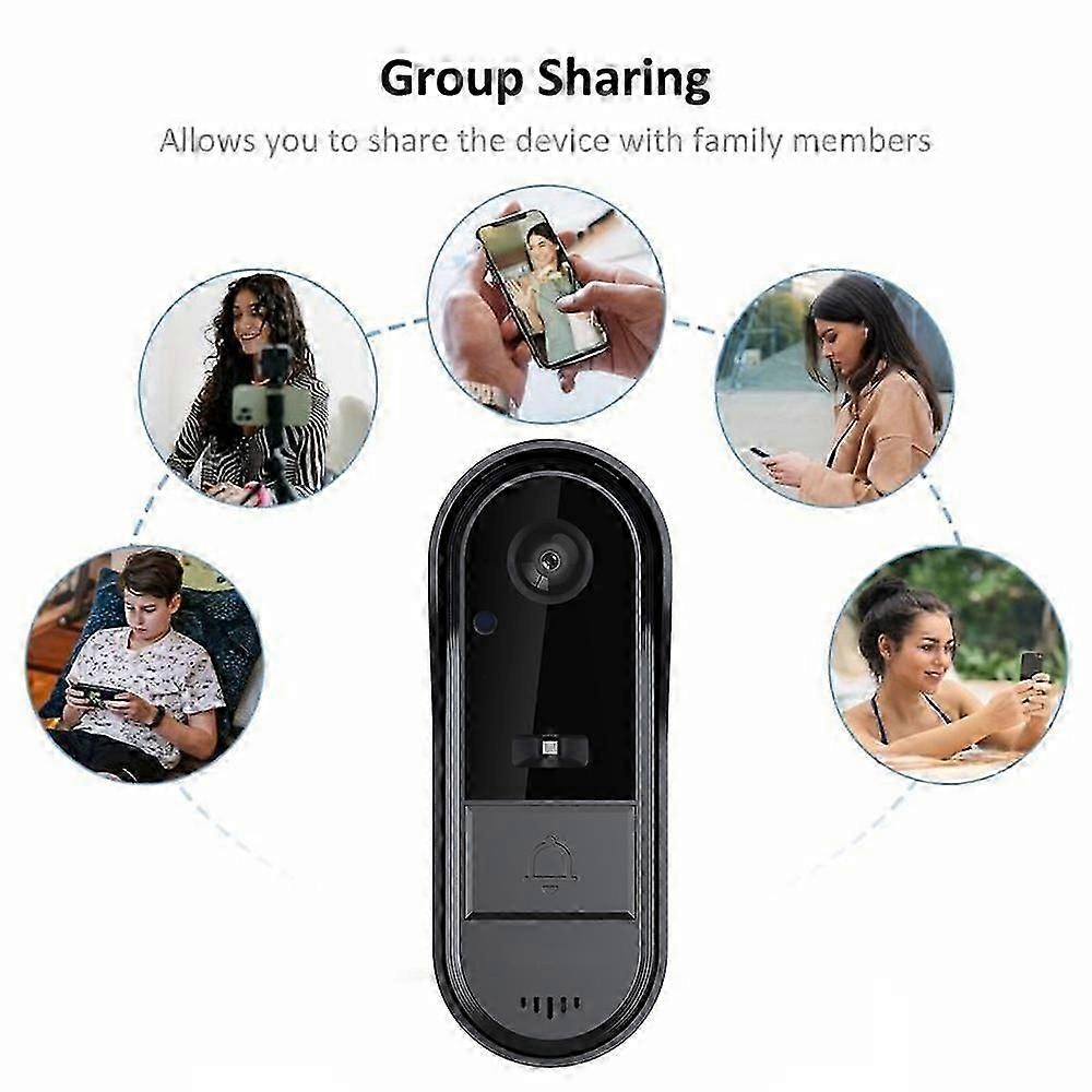 Wireless Video Doorbell Camera with Wireless Chime Ringer Two Way o ...