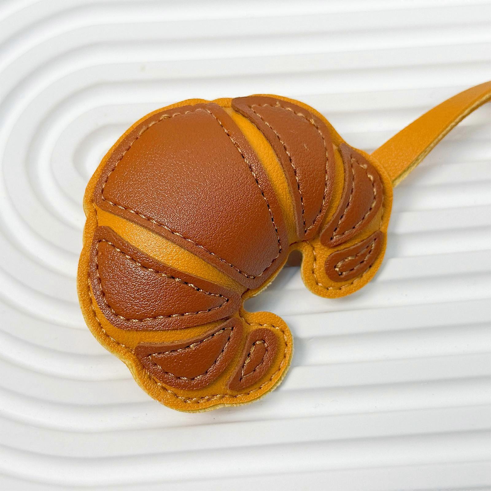 Aesthetic Keychain Charms,Leather Croissants Bag Charm Pendant ...