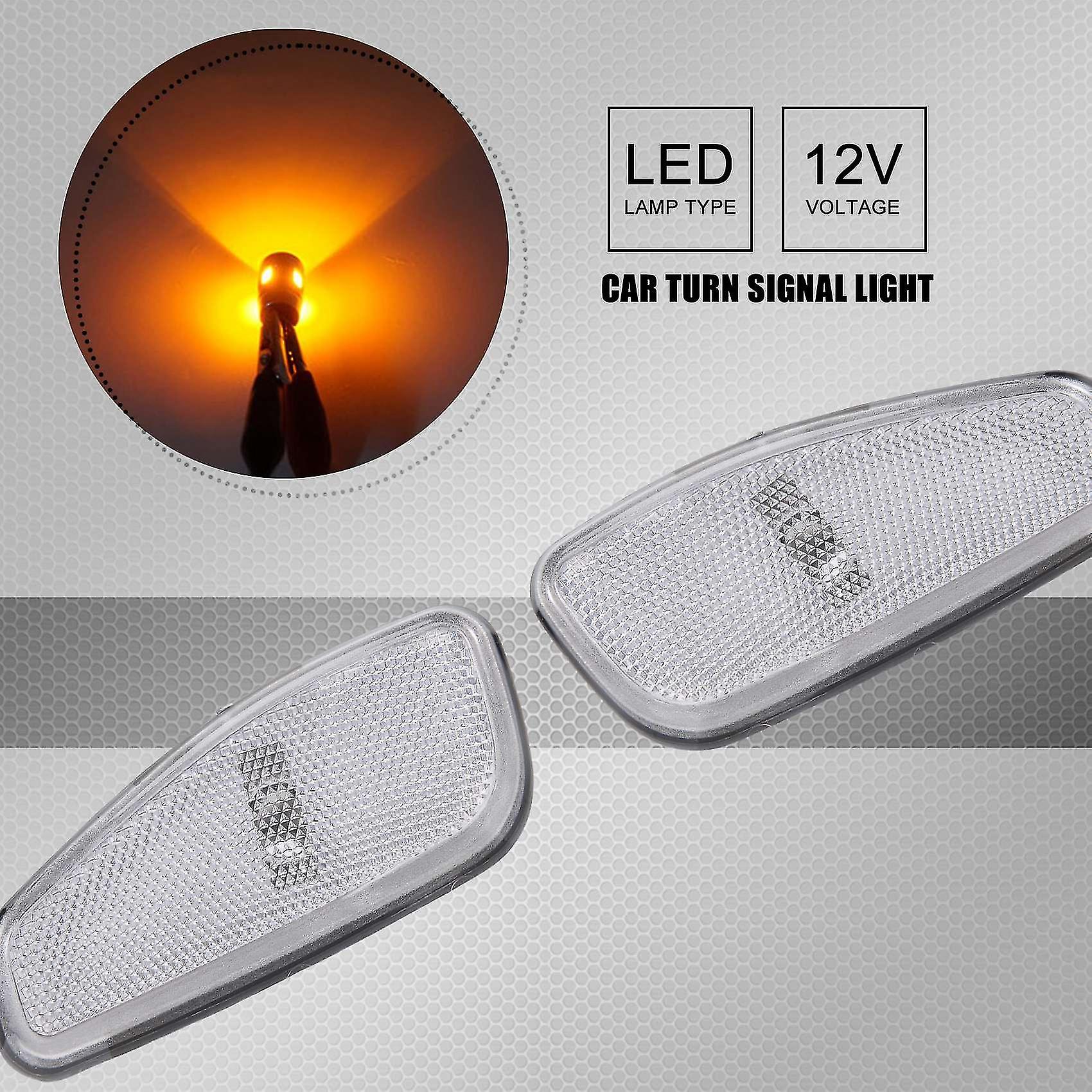 Car Side Reflection Warning Turn Signal Light Lamp Front Turn Signals ...