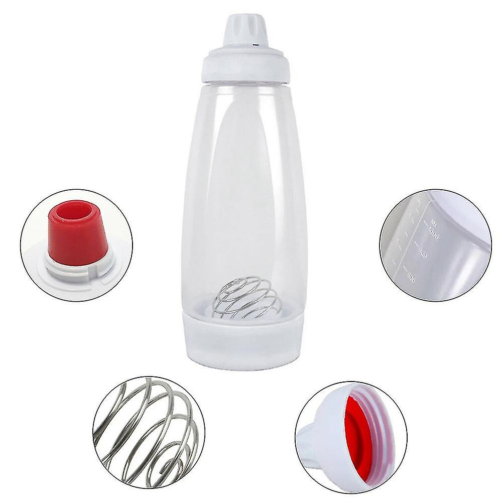1000ml Cupcake Waffle Pancake Batter Shaker Bottle Hand Batter Mixing ...