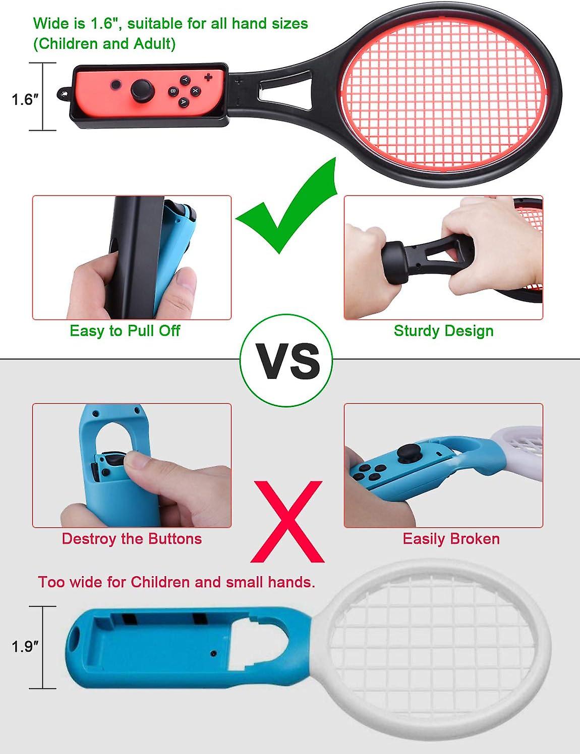 Tennis Racket,game Accessories For Mario Tennis Aces Game With 12 In 1 ...