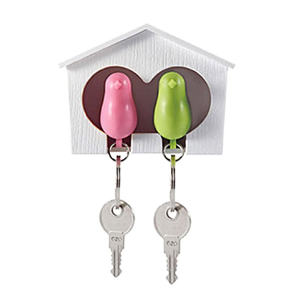 Merryso 2Pcs Bird Keychain + 1Pc Sparrow Birdhouse Home Wall Mount Key ...