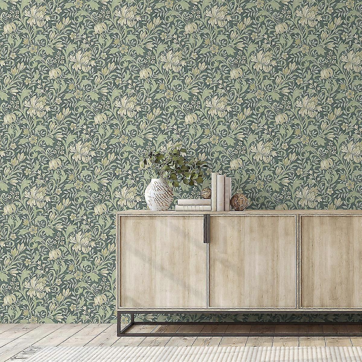 Marian Floral Wallpaper World of Wallpaper | Fruugo UK