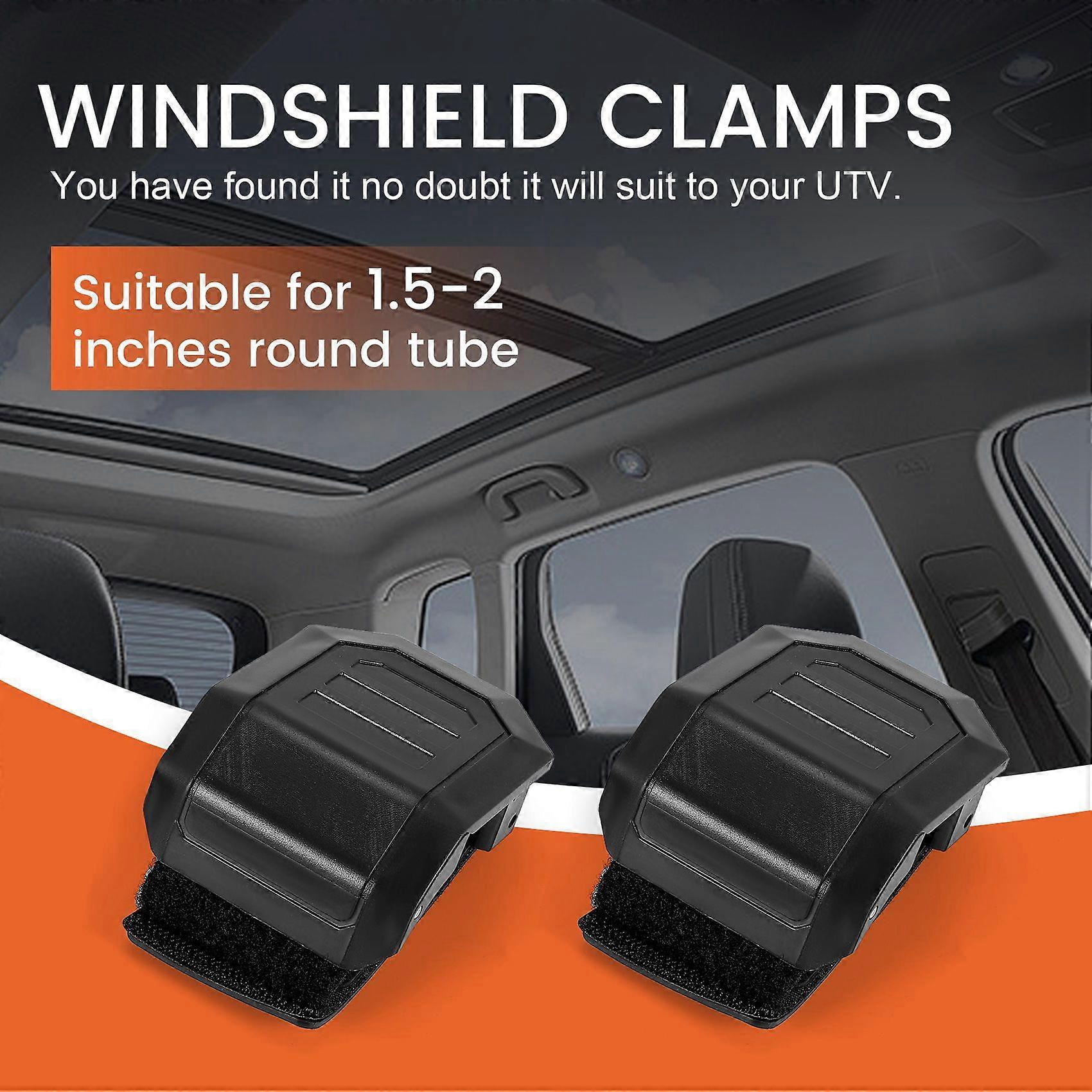 Windshield Mount Clamps Straps Kit Windshield Brackets Clips for ATV ...