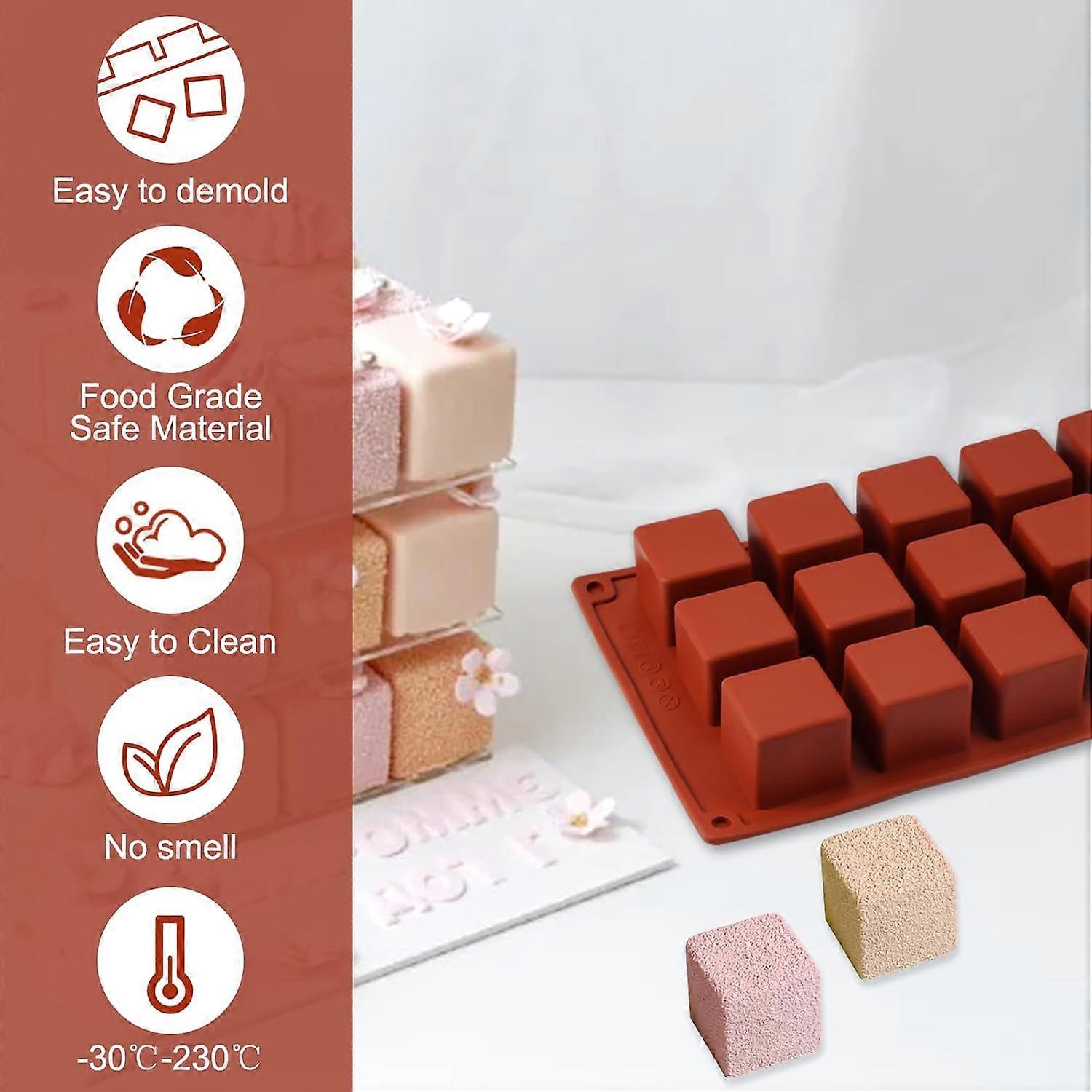 30 Cavity Cube Molds, Chocolate Molds, Silicone Molds, Baking, Silicone ...