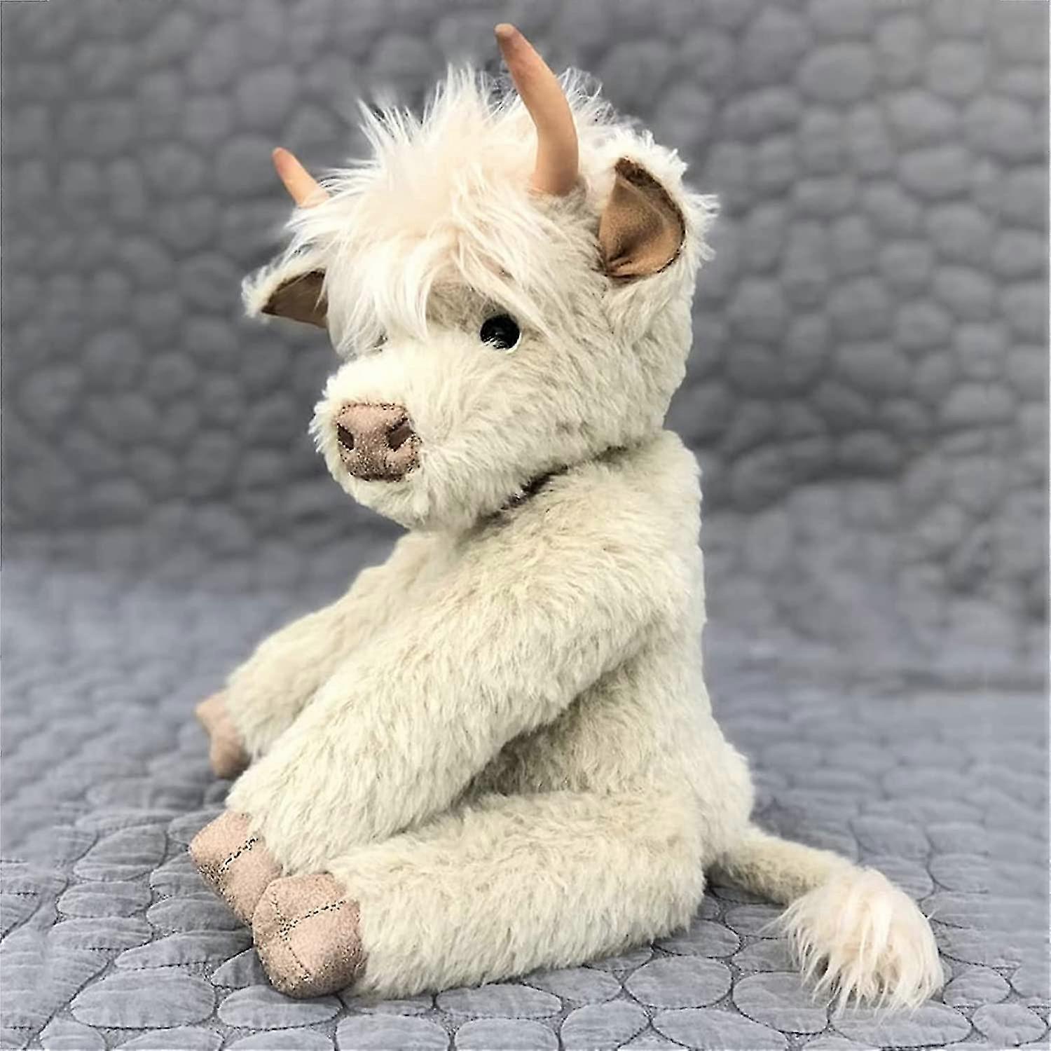 Highland Cow Plush Toy, 10 Inch Realistic Highland Cattle Simulation ...