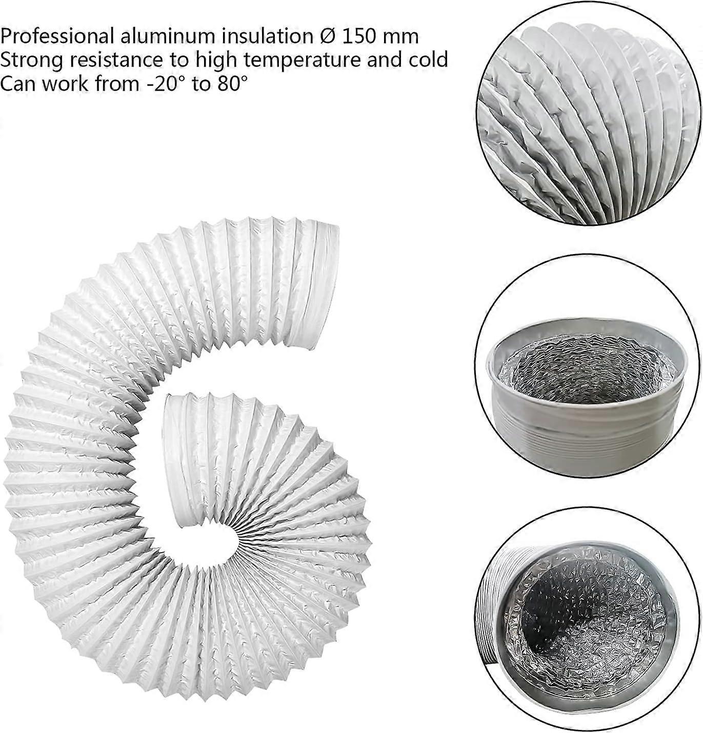 Flexible PVC exhaust hose with a diameter of 150 mm, a length of 2 ...