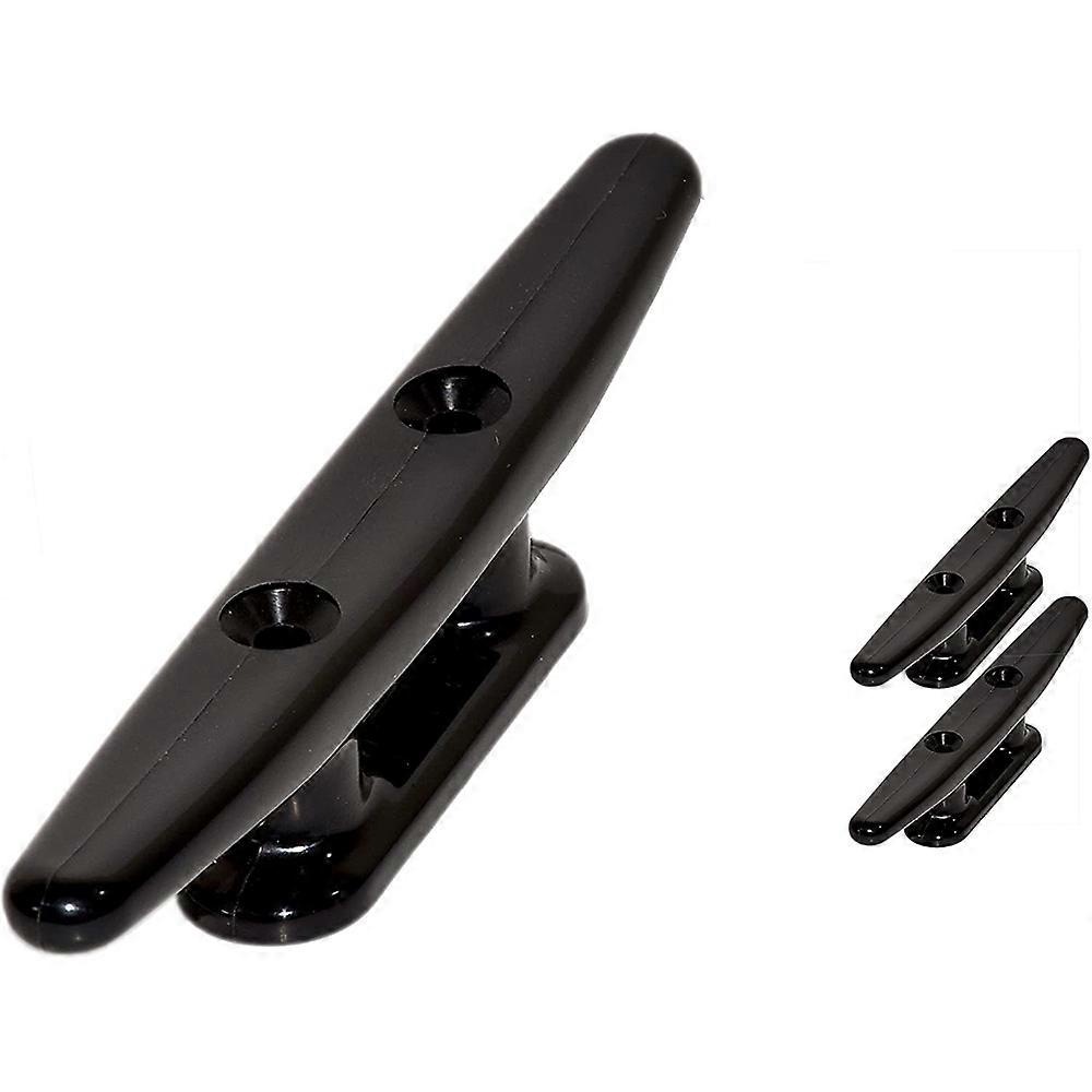 2 Pack Black Nylon Boat Cleat 6 Inch - Rope Cleat, Kayak, Boat Dock ...