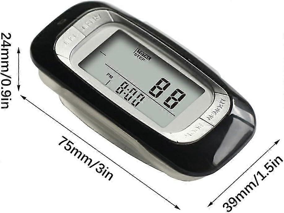 3D Pedometer, 3D Walking Pedometer with Clip Accurate Step Counter for ...