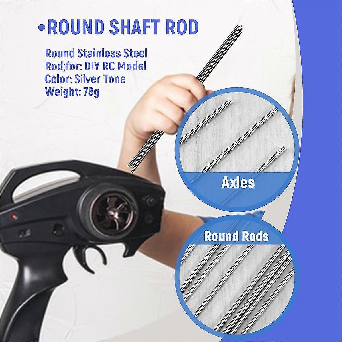 20pcs Stainless Steel Round Shaft Rod Axles 150mmx2mm For Rc Toy Car ...