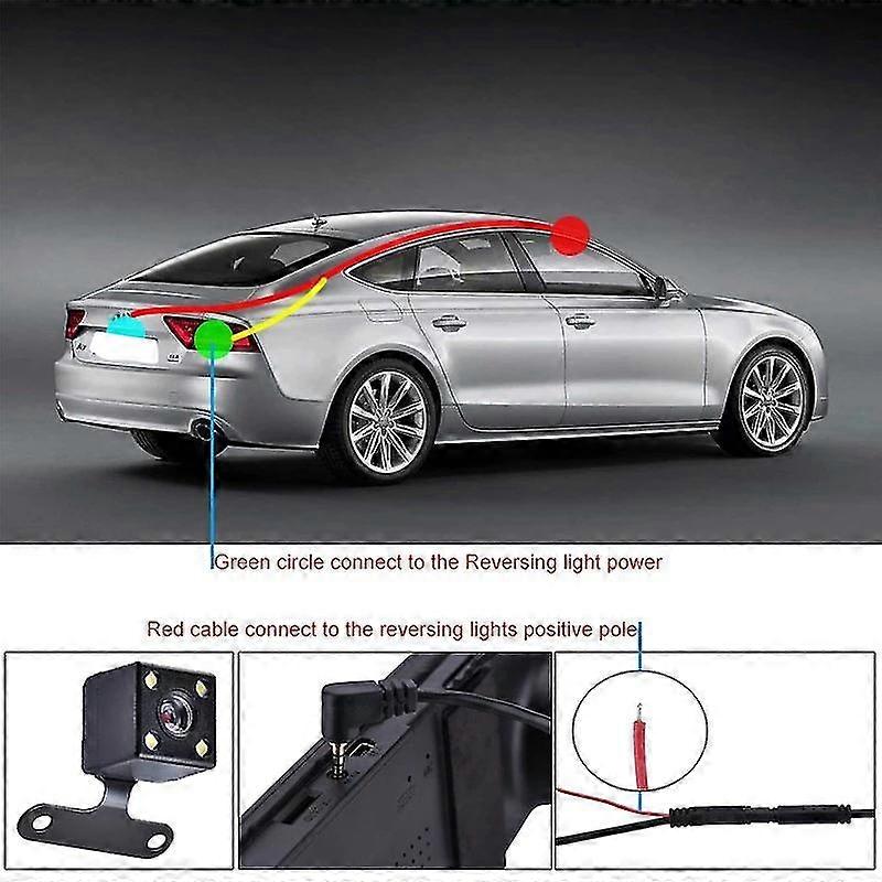 1pcs 5 Pin Car Rear View Camera Reverse 170 Degree Wide Angle Recording ...