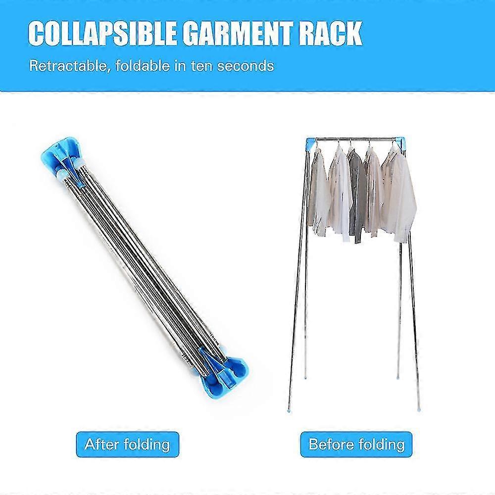 Portable Garment Rack Stainless Steel Foldable Coat Rack Collapsible ...