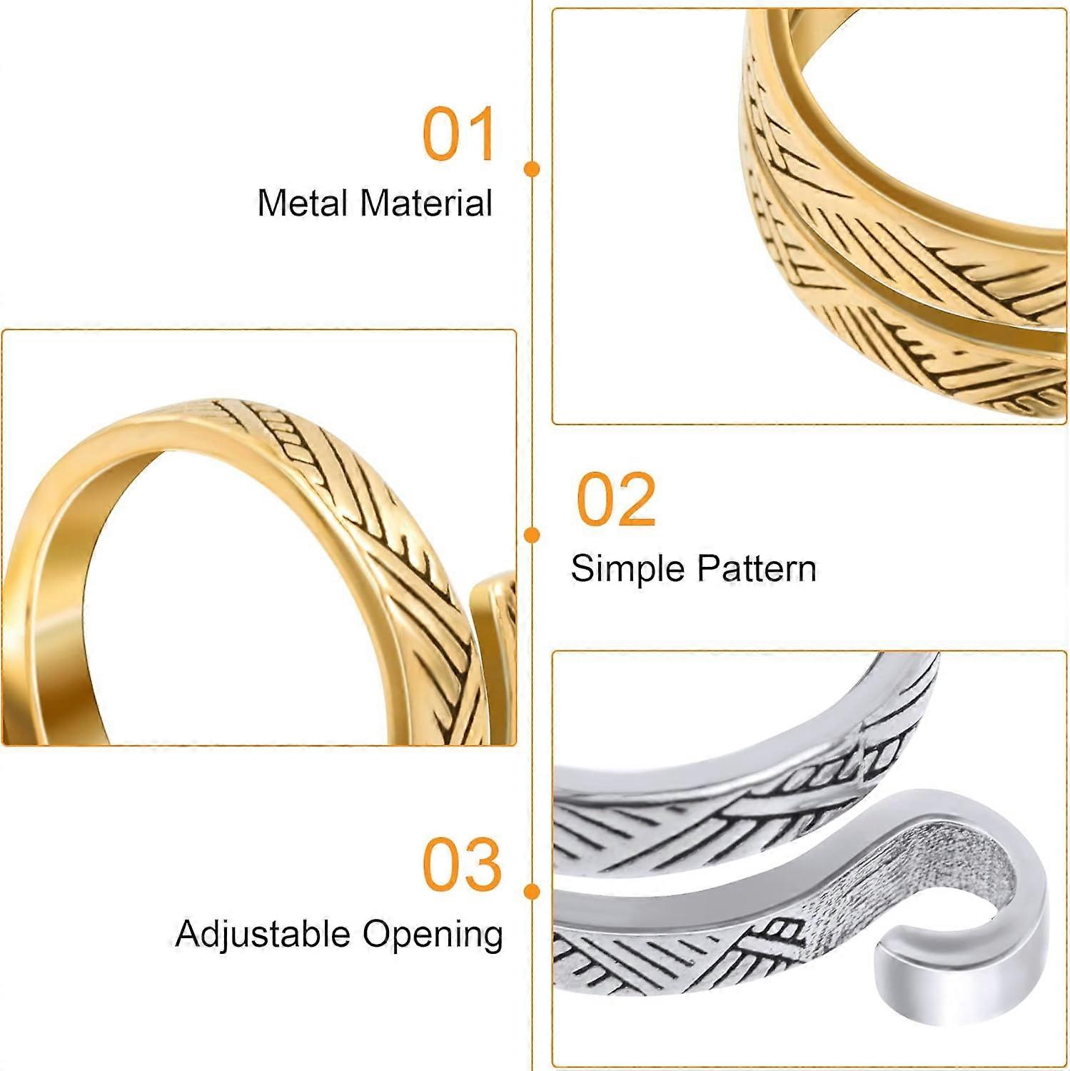 4 Pack Knitting Crochet Loop Ring for Fingers, Adjustable Crochet ...