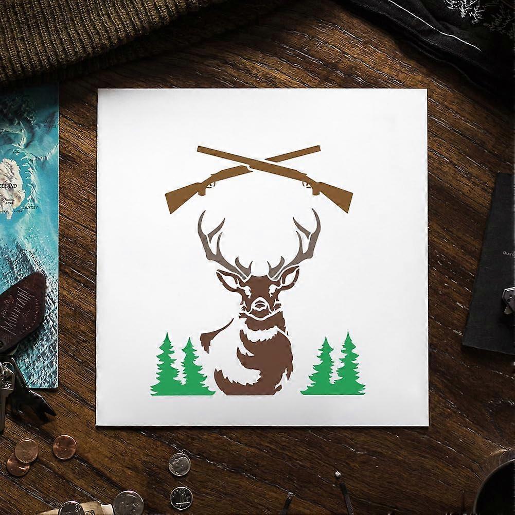 Deer Hunting Frame Stencil for Painting 8.3x11.7inch Large Deer Head ...