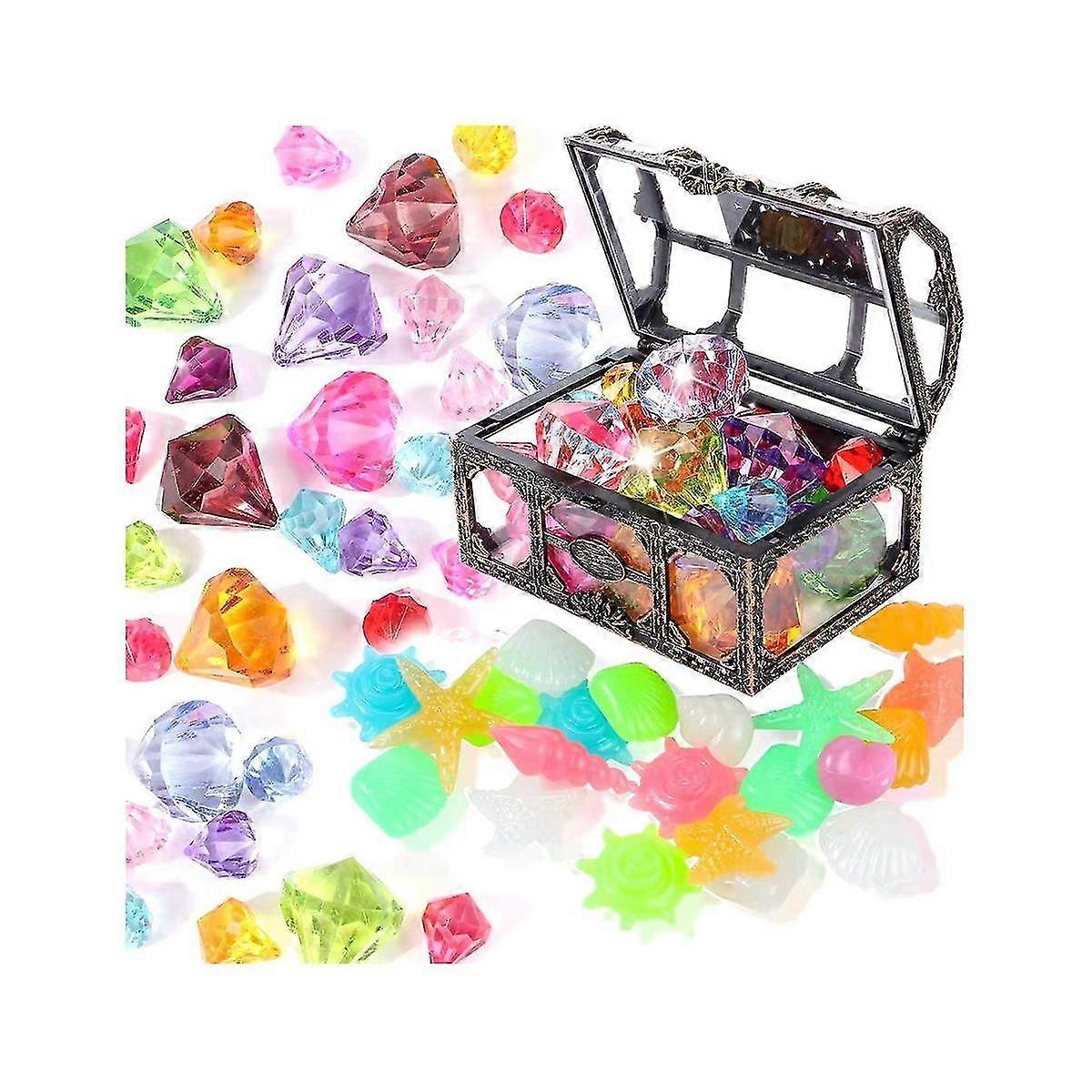 40pcs Diving Gem Pool Toys Include Colorful Diamonds Set Dive Toy ...