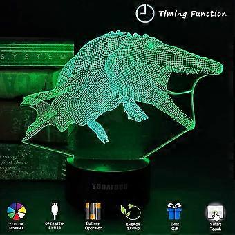 Mosasaurus Dinosaur Night Lights for Kids 3D Night Light Bedside Lamp 7 ...