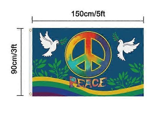 Peace Sign Flag 3x5 Ft Outdoor Garden Decor Porch Lightweight Flag - Uv ...