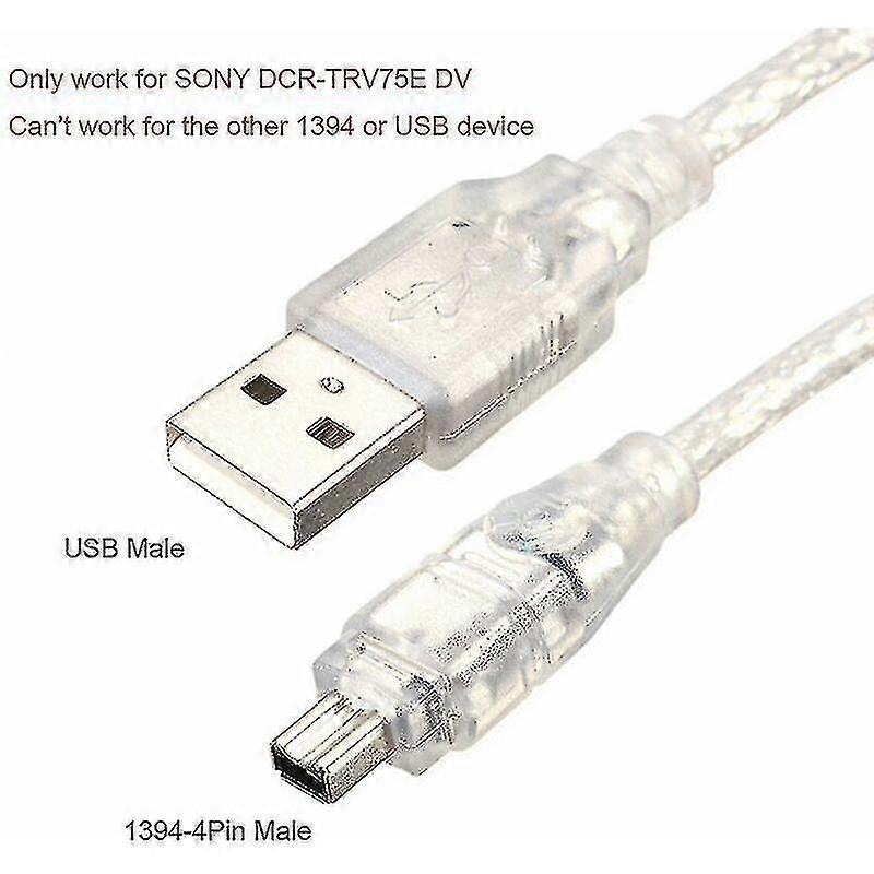 Usb Male To Firewire Ieee 1394 4 Pin Male Ilink Adapter Cable For Sony ...