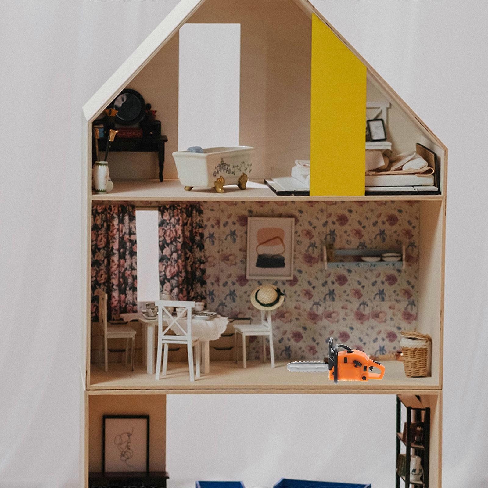 Mini Chainsaw Mower Model Doll House Chainsaw Mower Miniature Chainsaw ...