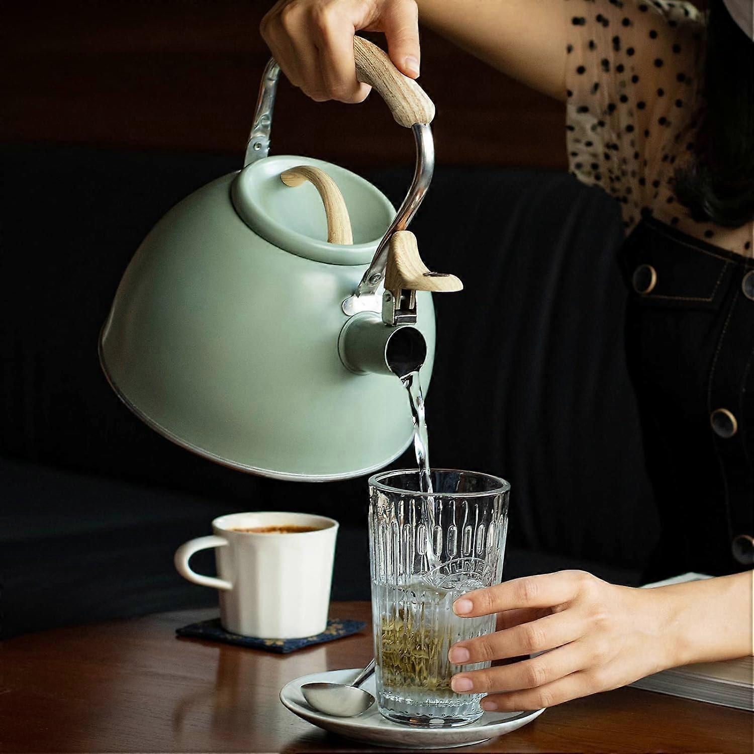 3L Stovetop Kettles Stainless Steel Whistling Kettle, Stove Induction ...