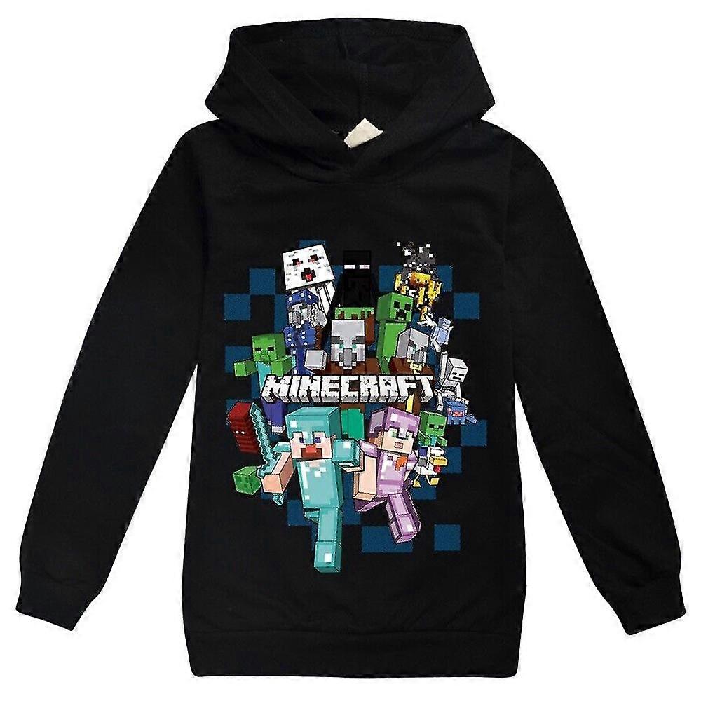 Minecraft Printed Hoodie Kids Casual Long Sleeve Hooded Sweatshirt ...