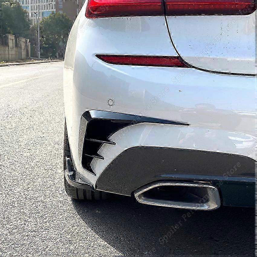 Gloss Rear Bumper Canards Vent M-PACK Side Splitter for BMW 3 Series ...