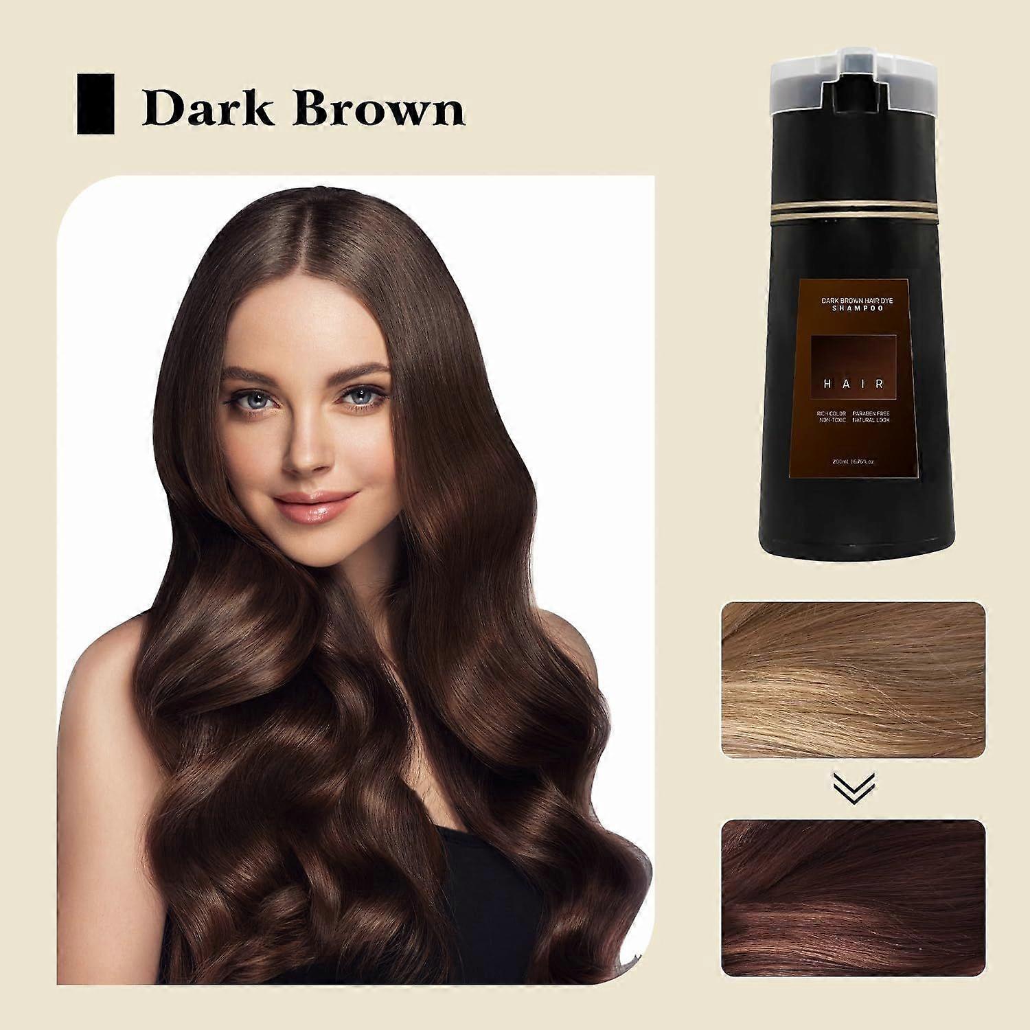 Hair Dye Shampoo, Polar Hair Care 3 in 1 Instant Hair Dye Shampoo ...