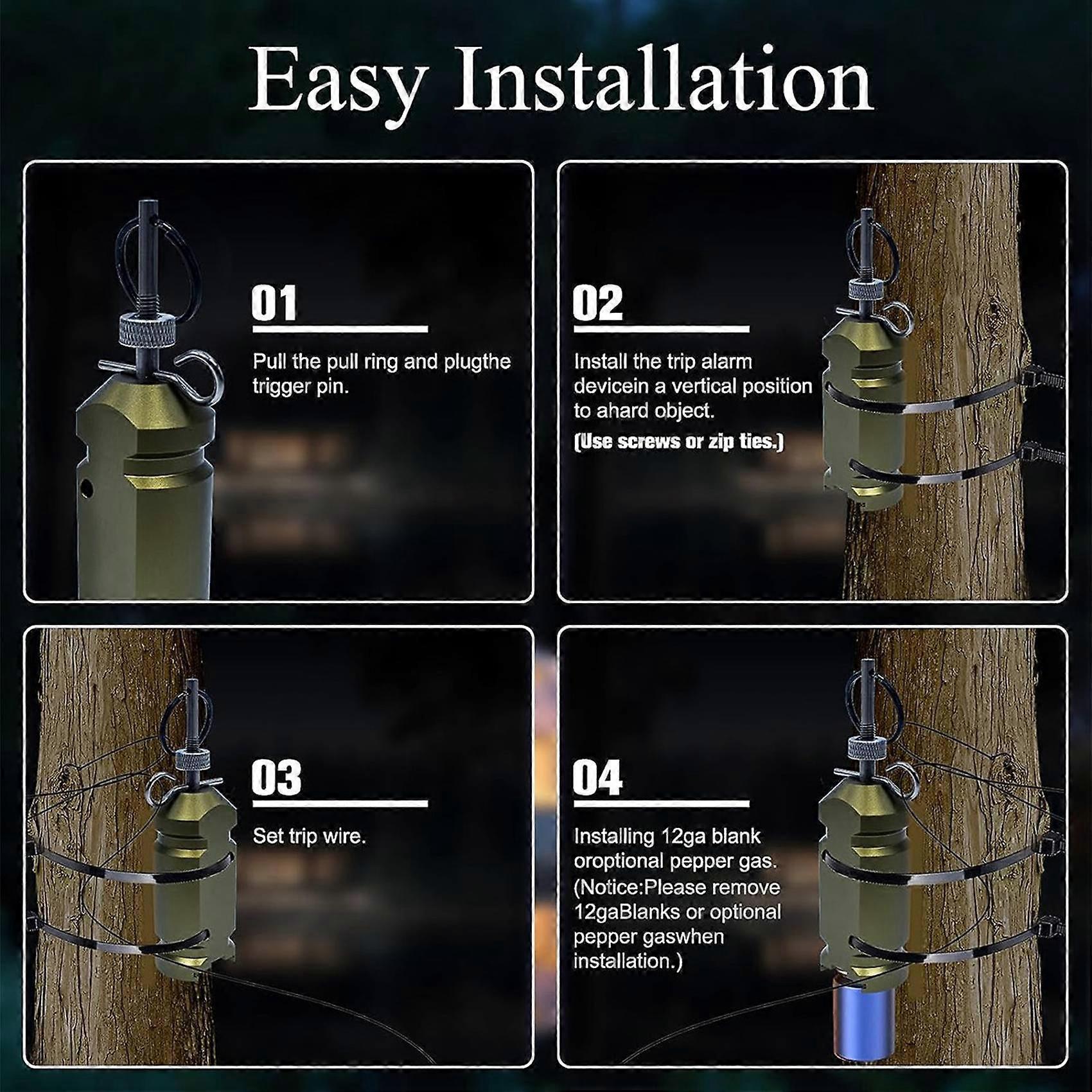 4X Perimeter Trip Wire Alarm Device 12 Gauge Accessories with 22 Option ...