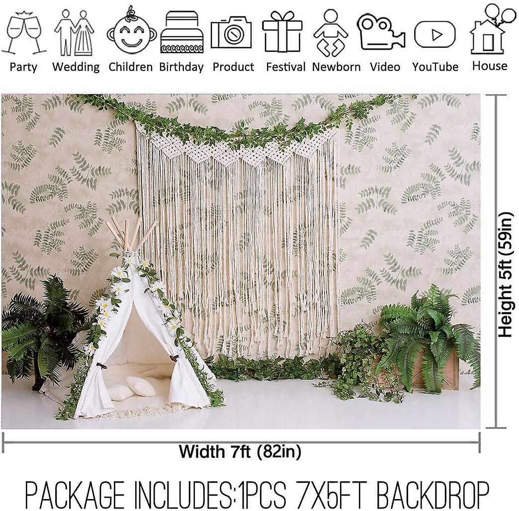 7x5ft Boho Jungle Safari Fotografía Telón de fondo Wild One Camping ...