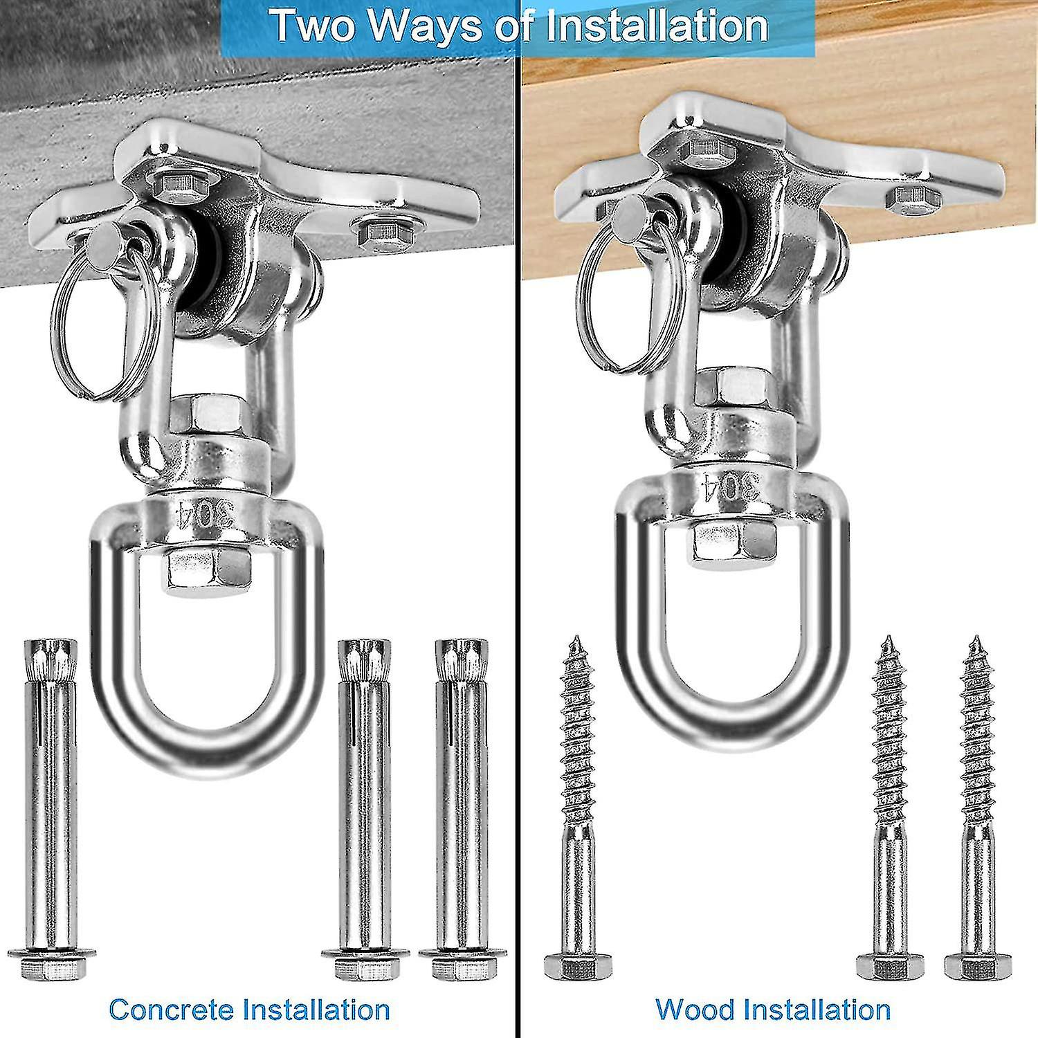 Ceiling Hook Hanging Chair Hook 360 Swivel, Stainless Steel Outdoor ...