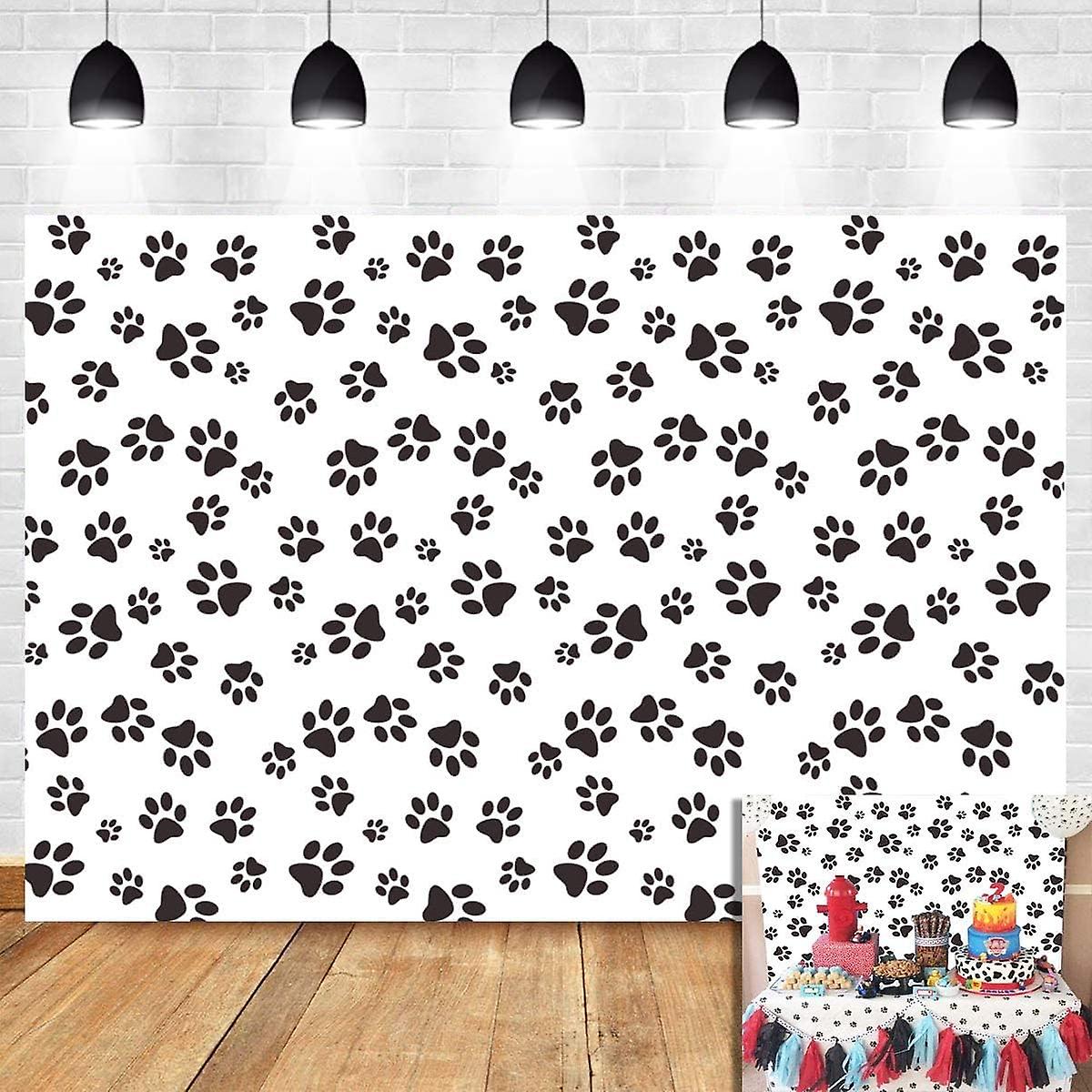 Paw Print Themed Photography Backdrop Kids Birthday Party Supplies ...