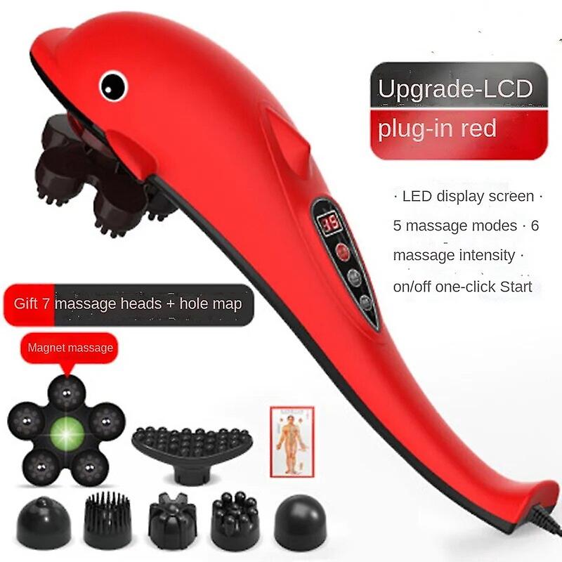 Dolphin Massager Stick Electric Percussion Hammer Back Waist Cervical ...