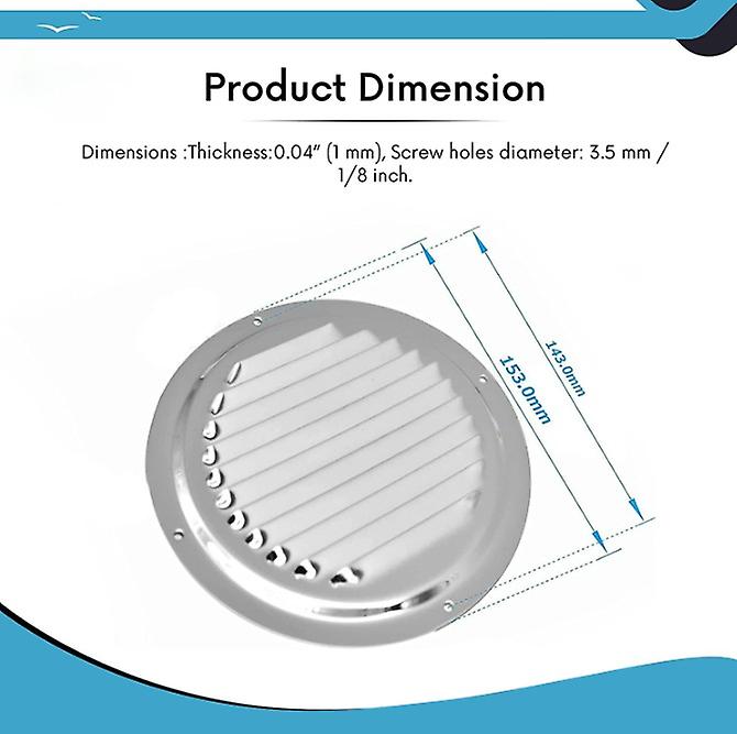Round Ventilation Grille, Adjustable Ventilation Opening Stainless ...