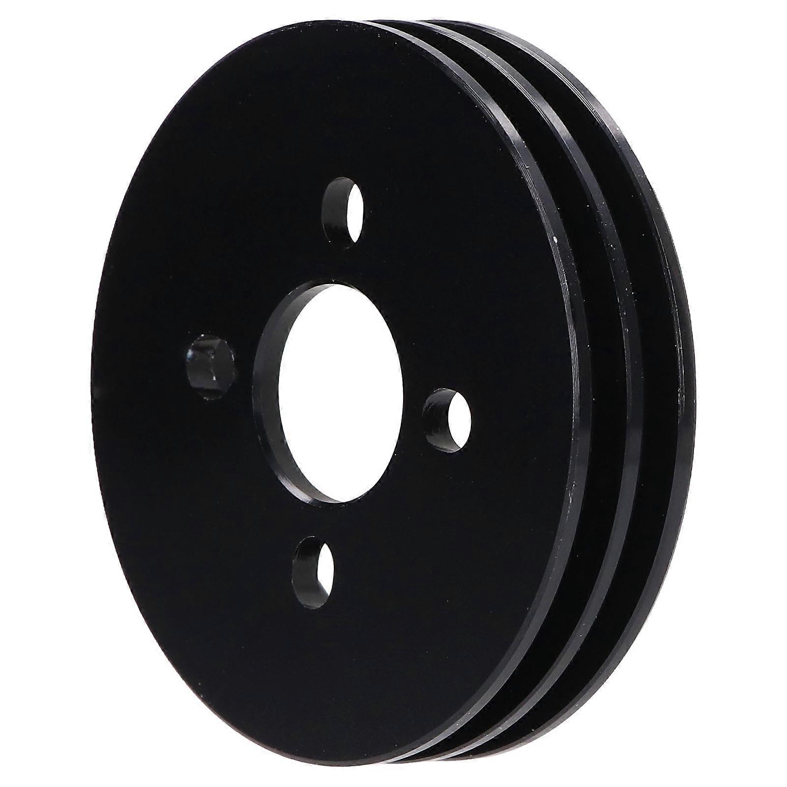 2 Groove Pulley Aluminum Alloy Motor Shaft Fixed Bore Hub Mount Winch ...