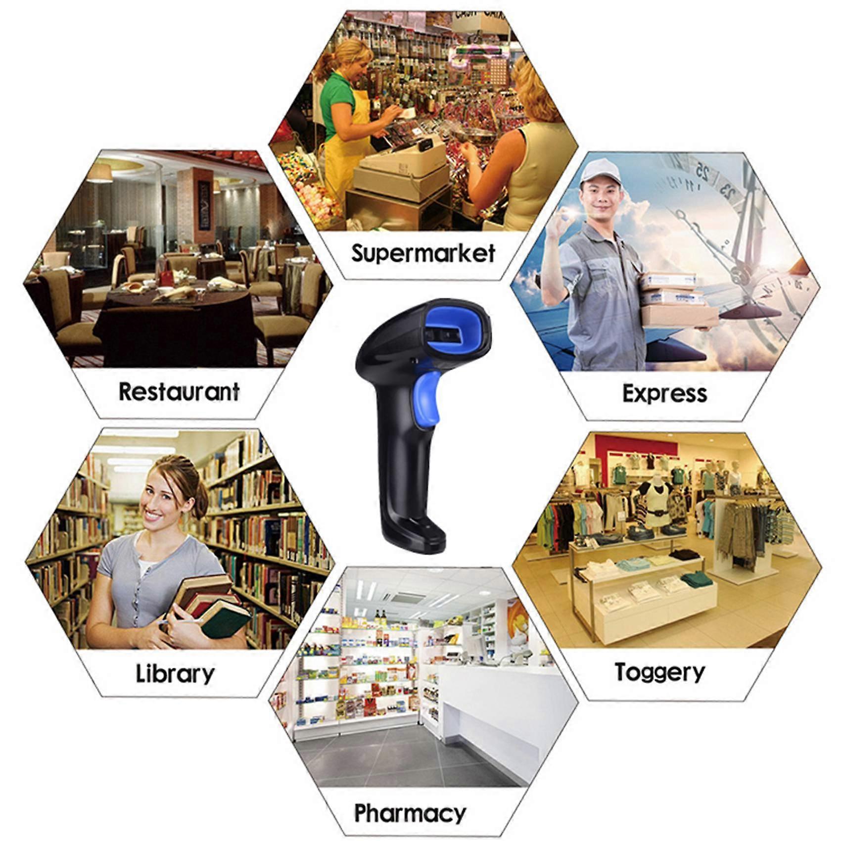 Barcode Scanner QR Code Handheld Scanner Barcode Scanner Supports ...