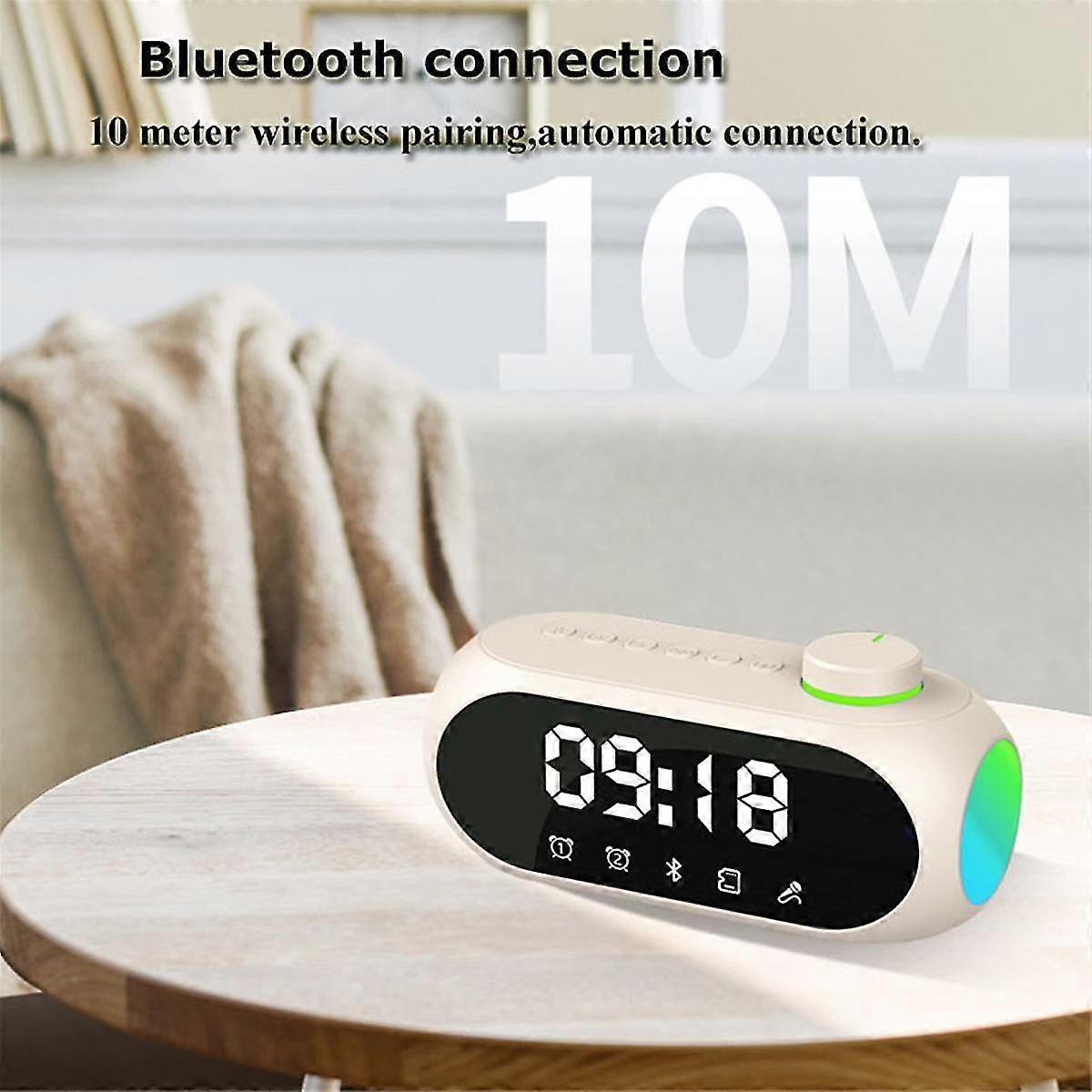 Portable Mini FM Radio Receiver Hifi Sound RGB Bluetooth Speaker with ...