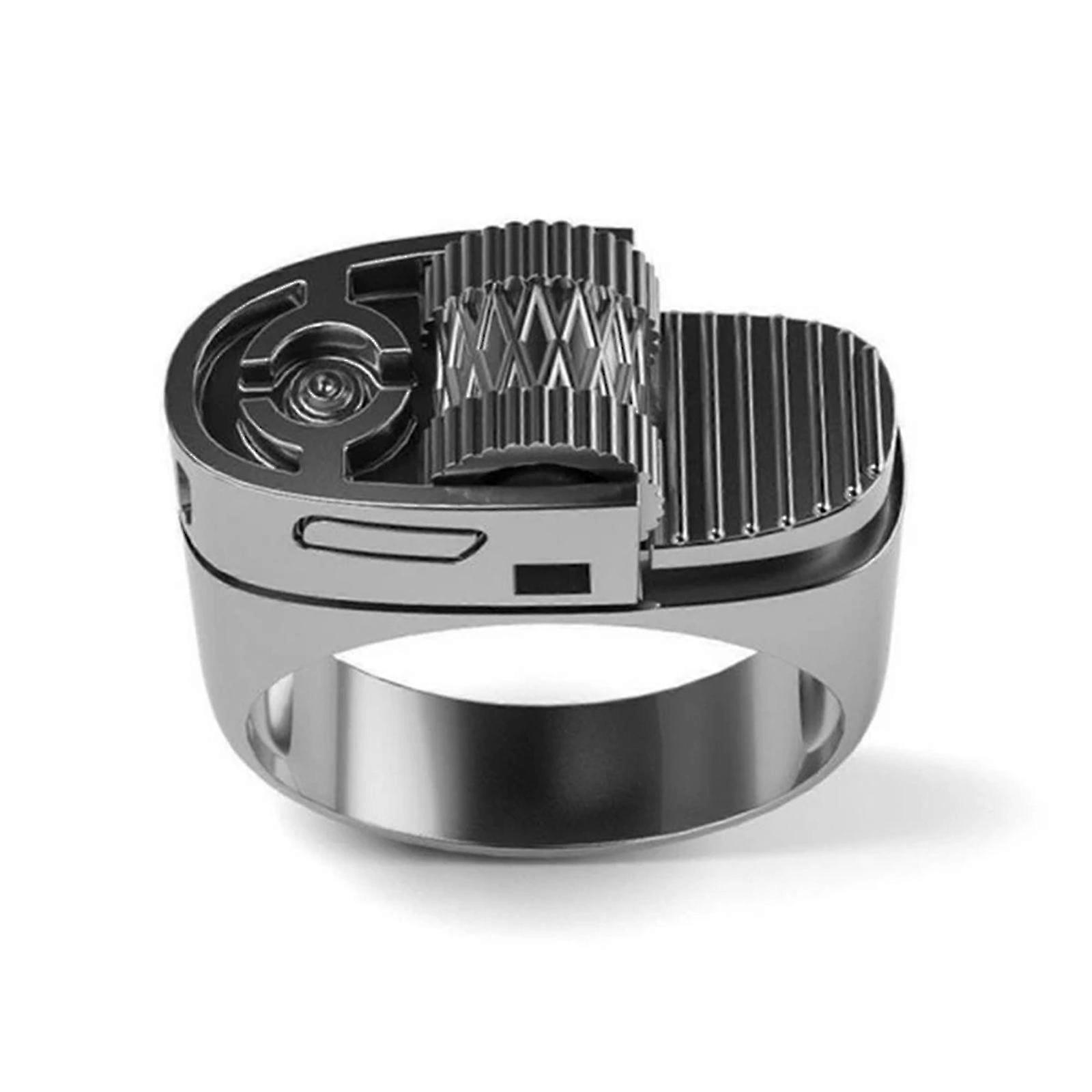 Smoking Tool Ring Silver Gold Personality Minimalist Jewelry Streetwear ...