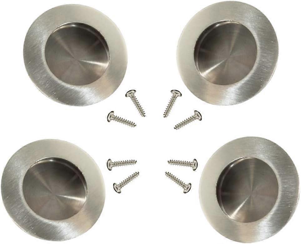 2025 New Sliding Door Handles 4 Pieces Door Handles 65mm Round Recessed ...