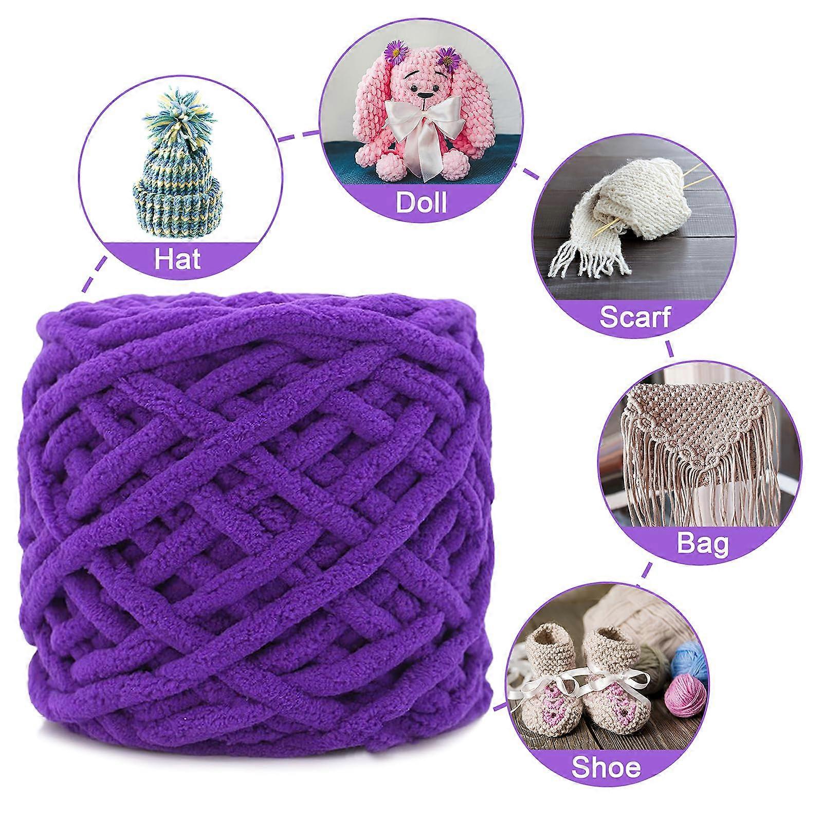 Thick Crochet Yarn Soft Ice Strip Crochet Yarn Chunky Woven Blanket ...