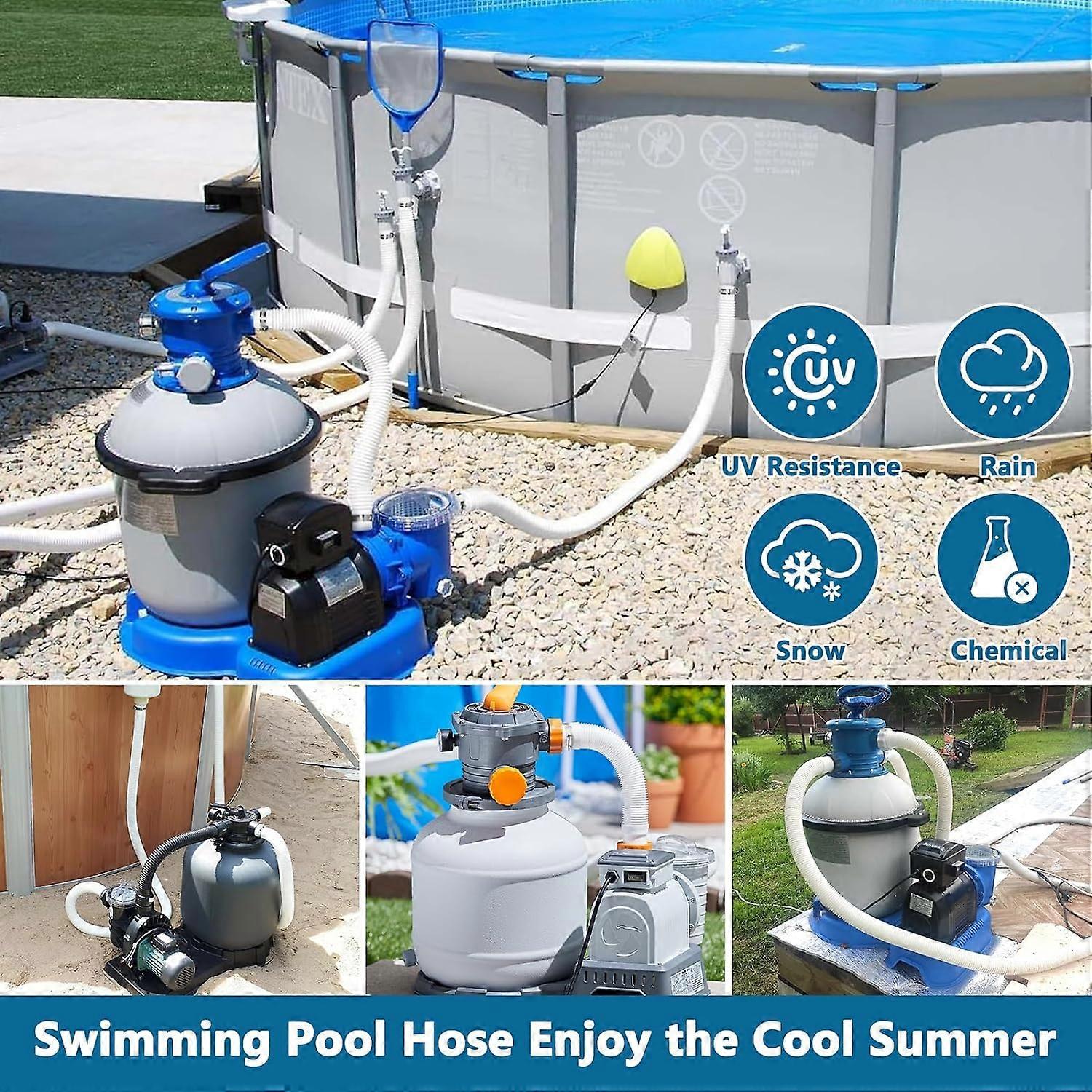 swimming pool hose 32mm 2Pcs 32mm Hose for Above Ground Swimming Pool ...