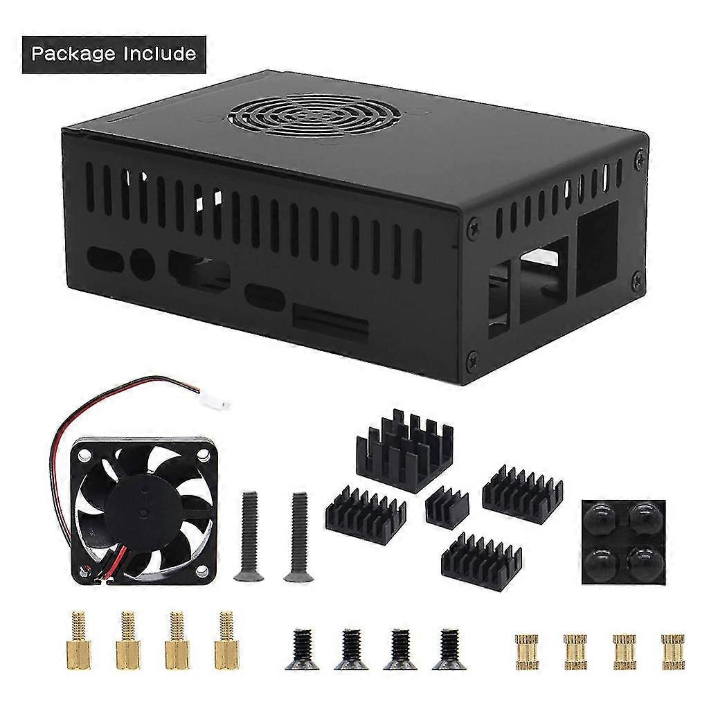 for Orange Pi 5 Case- with 5V Cooling Fan and Aluminum Heatsinks - N505 ...