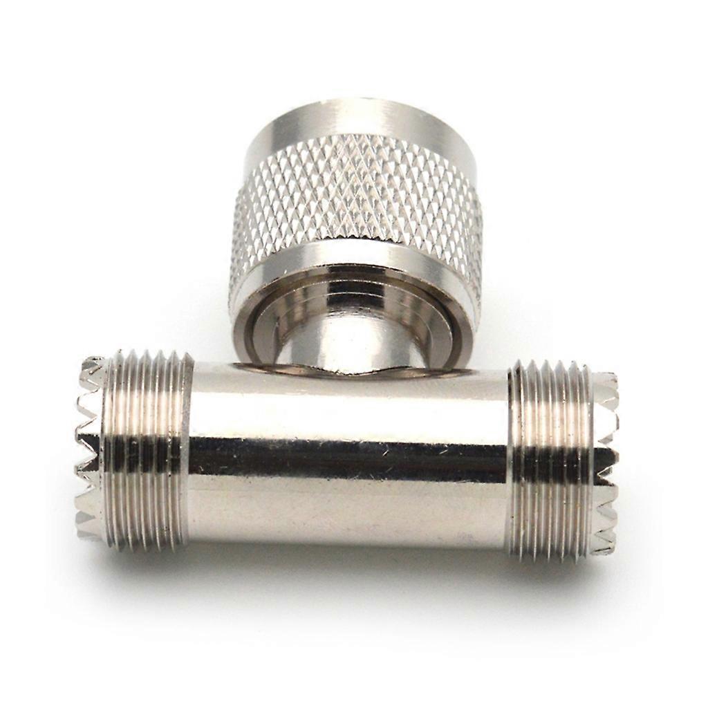 PL259 UHF Male to Dual SO-239 UHF Female SO239 Triple Tee Type 3 Way Adapter | Fruugo UK