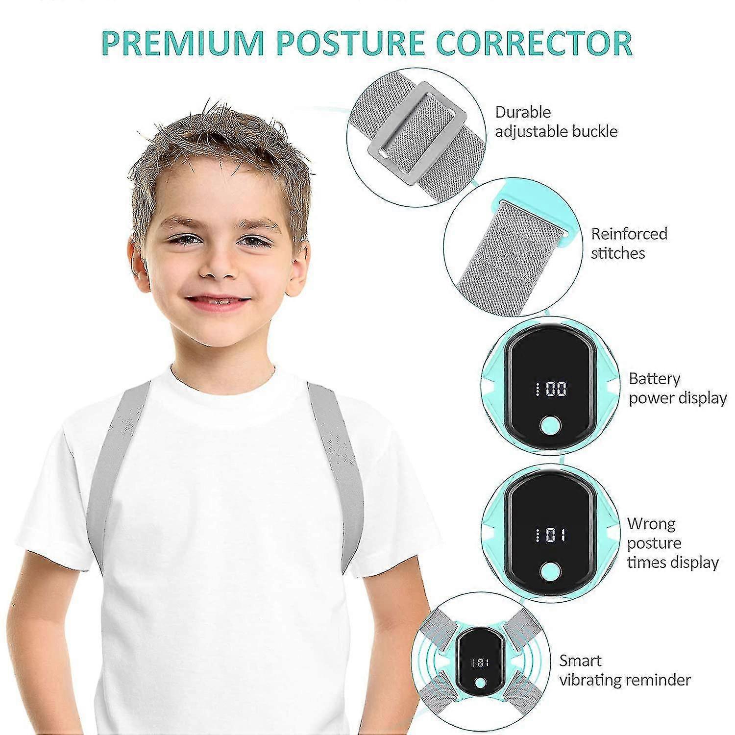 Posture Corrector For Men And Women, Posture Trainer With Smart Sensor Vibration Reminder, Back ...
