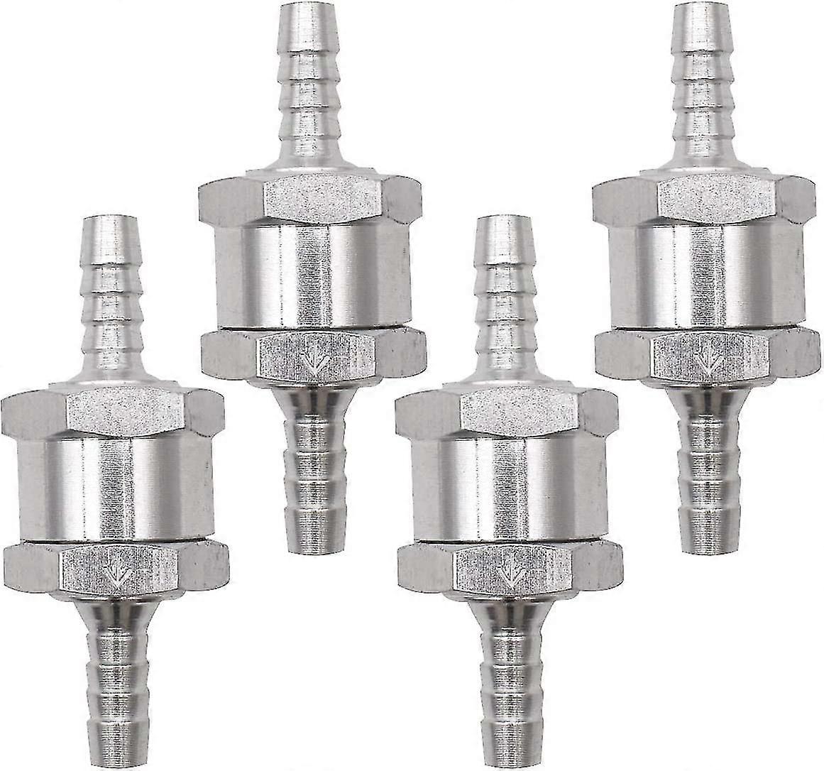 Aluminum Check Valve,4 Pieces Silver Check Valve With Non-return Arrow ...