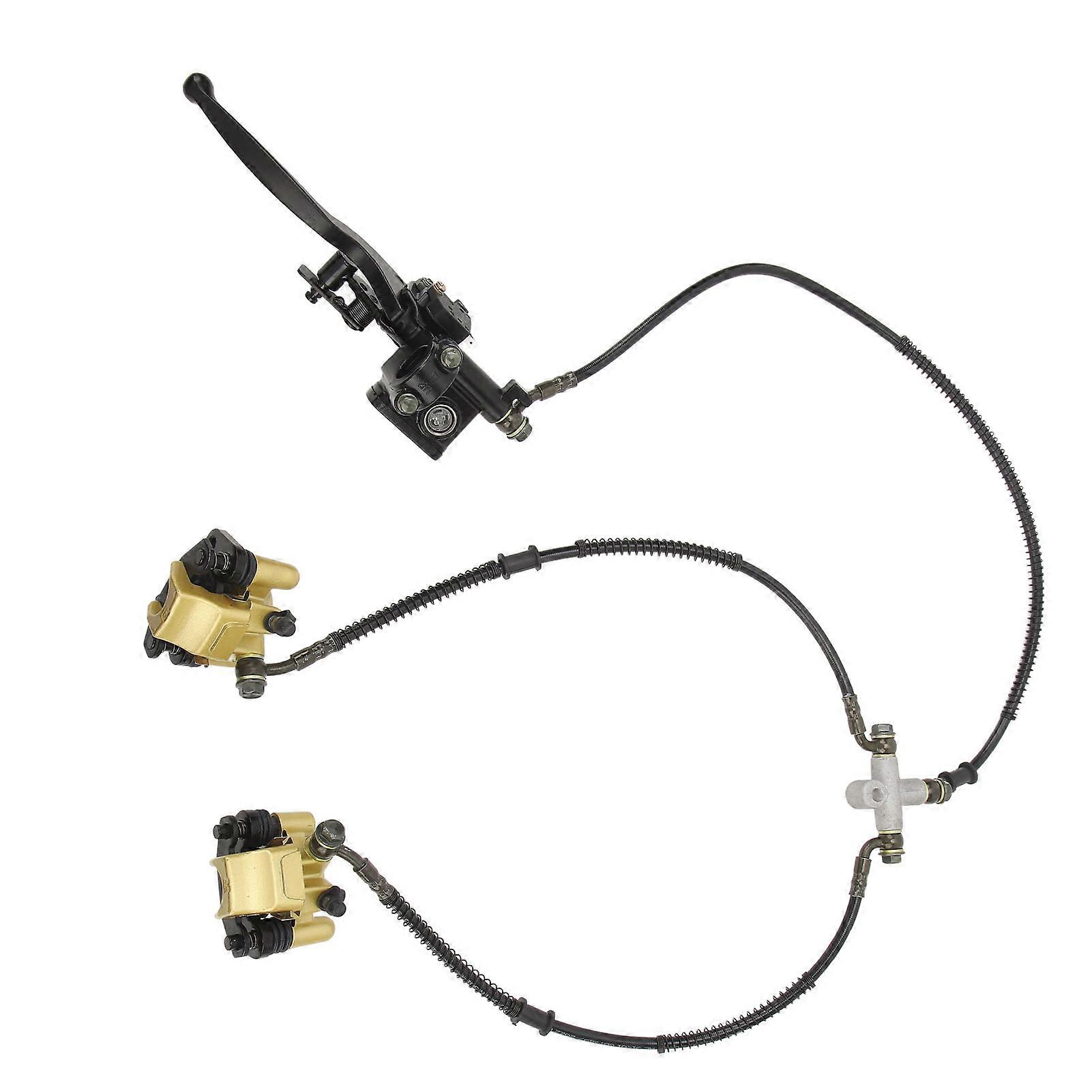 Front Brake Twin Calipers Disc Brake Plates for 50cc 110cc 125cc 150cc ...