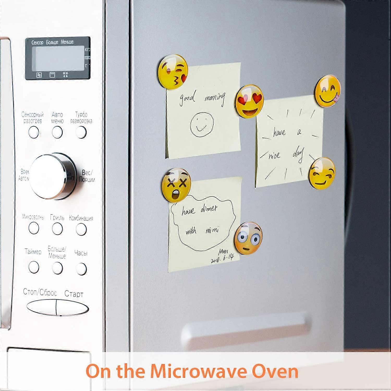 12Piece Emoji Magnet, 3D Glass Smiley Fridge Magnet Strong Sticky for ...