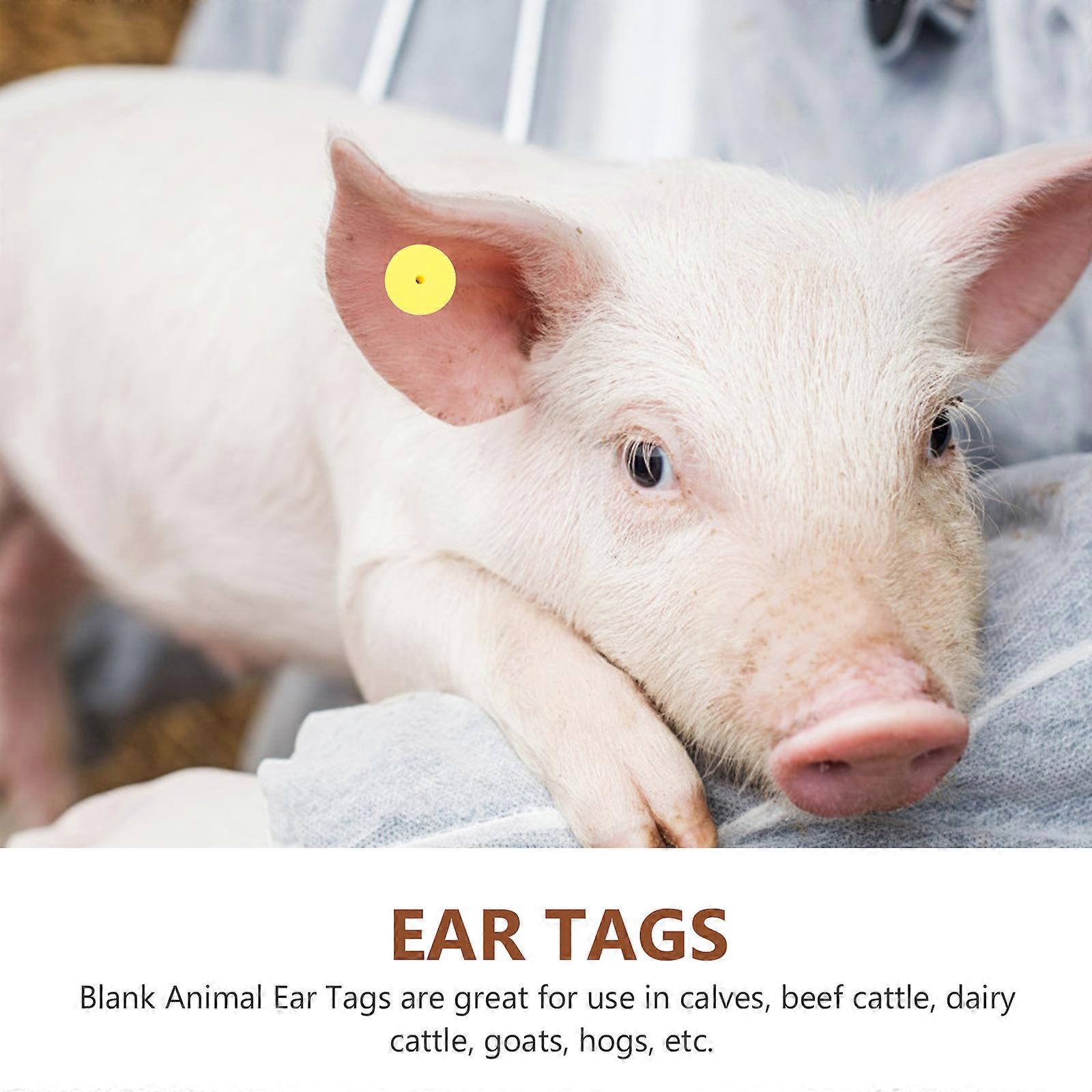 100 Sets Animal Ear Tags Farm Livestock Ear Tags for Sheep Cattle Cows ...