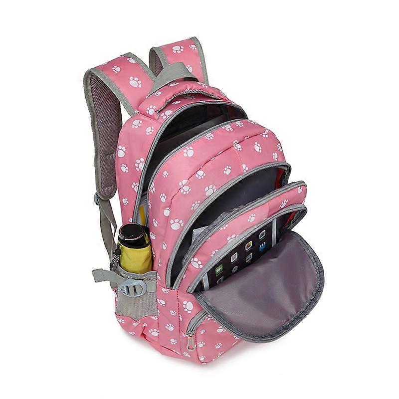 Dog Paw Prints Backpack Primary School Student Book Bag School Bag for ...