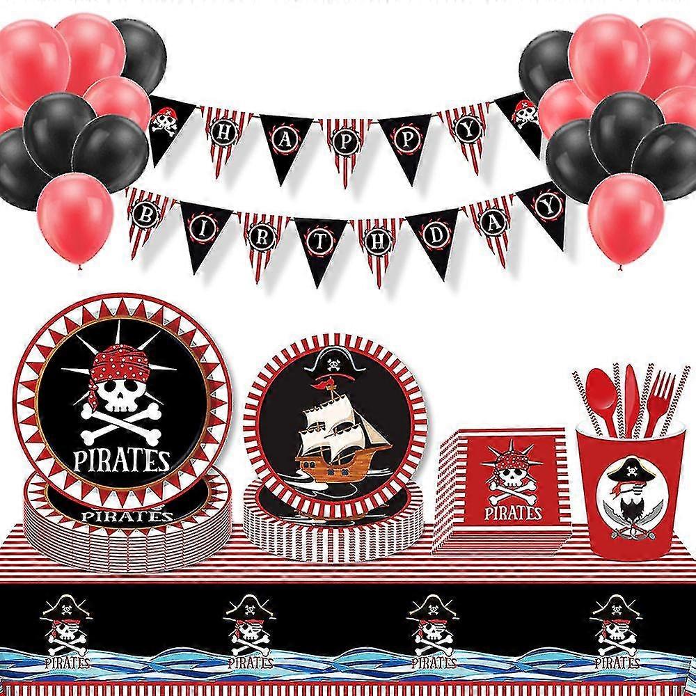 Diy Caribbean Pirate Theme Happy Birthday Banner Party Decoration Wall ...